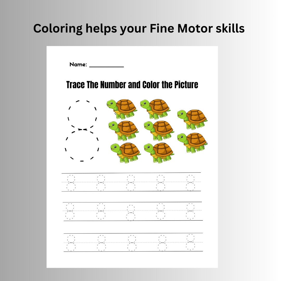 Trace Numbers 1 to 10 Printable and Downloadable Worksheet Teacher ...