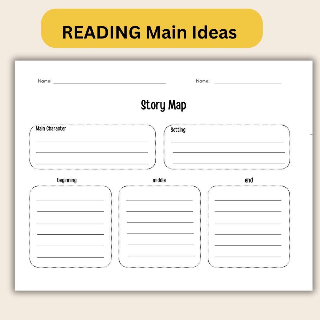 Printable Story Map Sheet for Reading Worksheet Summary Reading Ideas ...