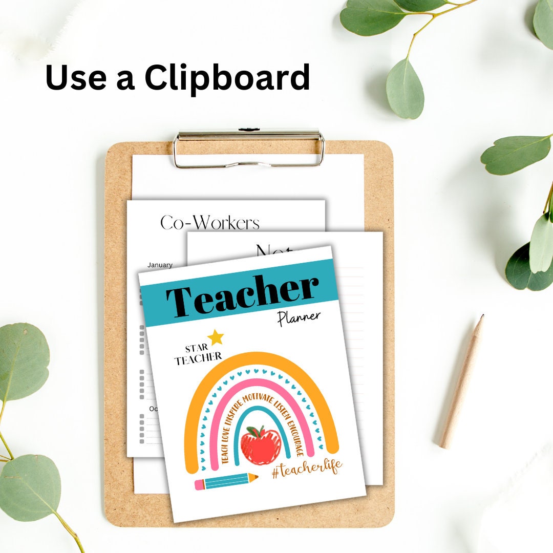 Teacher Printable School Planner Organized School Activities ...