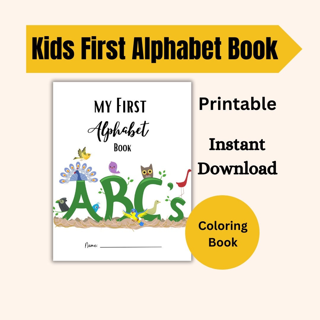 My First Alphabet Book Kids Early Learning Download Alphabet Worksheet ...