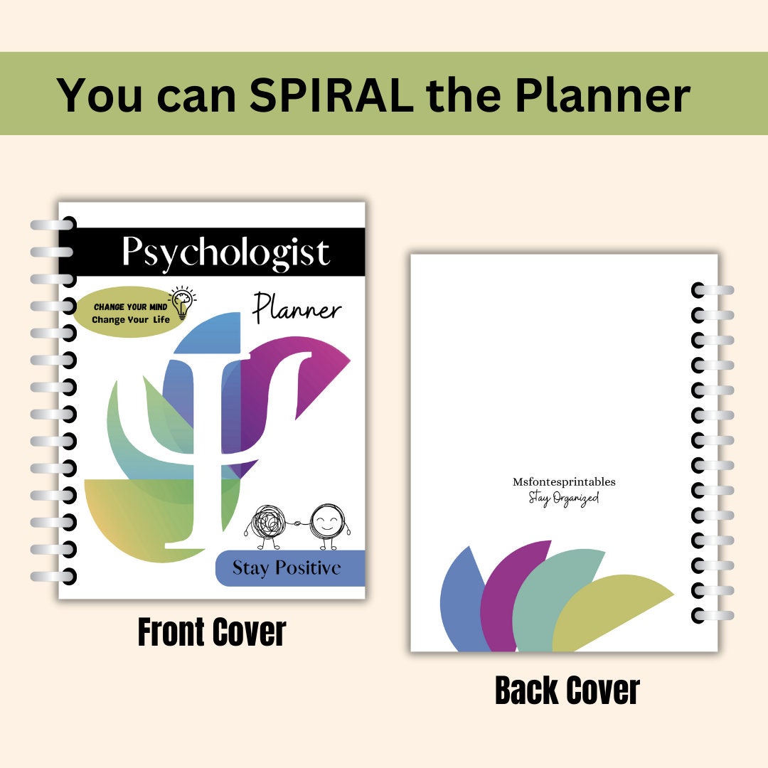 Psychologist Planner Printable Weekly Planner Educational Planner Print ...