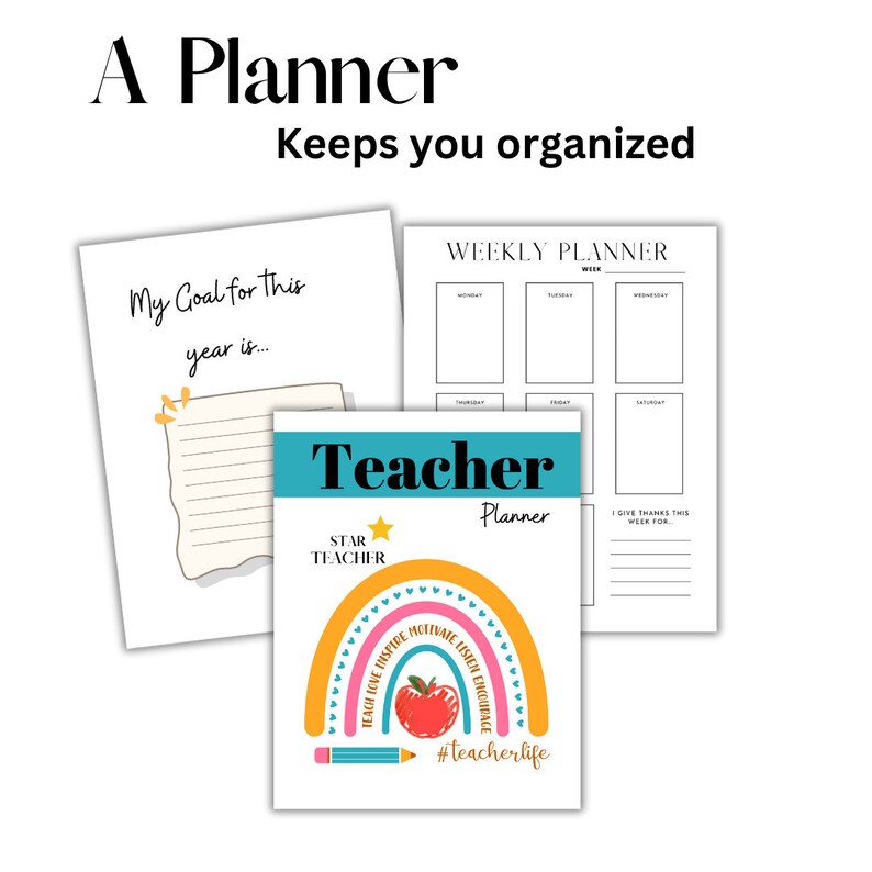 Teacher Printable School Planner Organized School Activities ...