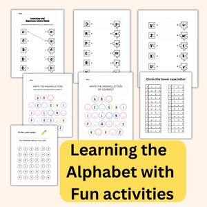 Printable 26 Alphabet Letters Book Early Learning Resources Tracing ...