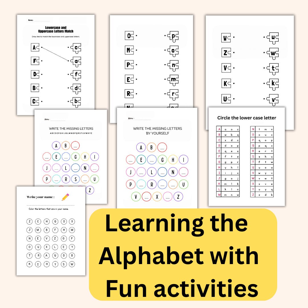 Printable 26 Alphabet Letters Book Early Learning Resources, Tracing ...