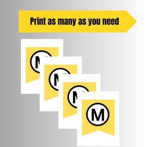 Math Sign Printable Flags Downloadable Classroom Flags Decor Print ...