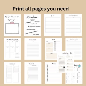 Psychologist Printable Planner Download Weekly Plan to Be Organized ...