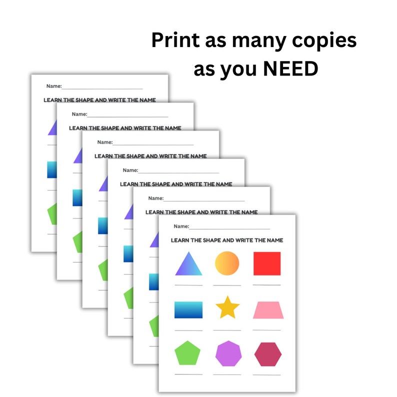 Shapes Worksheet Printable Downloadable, Teachers Material, Preschool ...