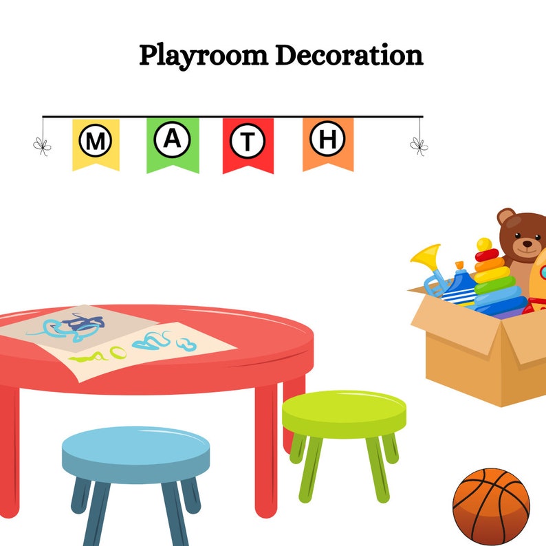 Math Sign Printable Flags Downloadable Classroom Flags Decor Print ...