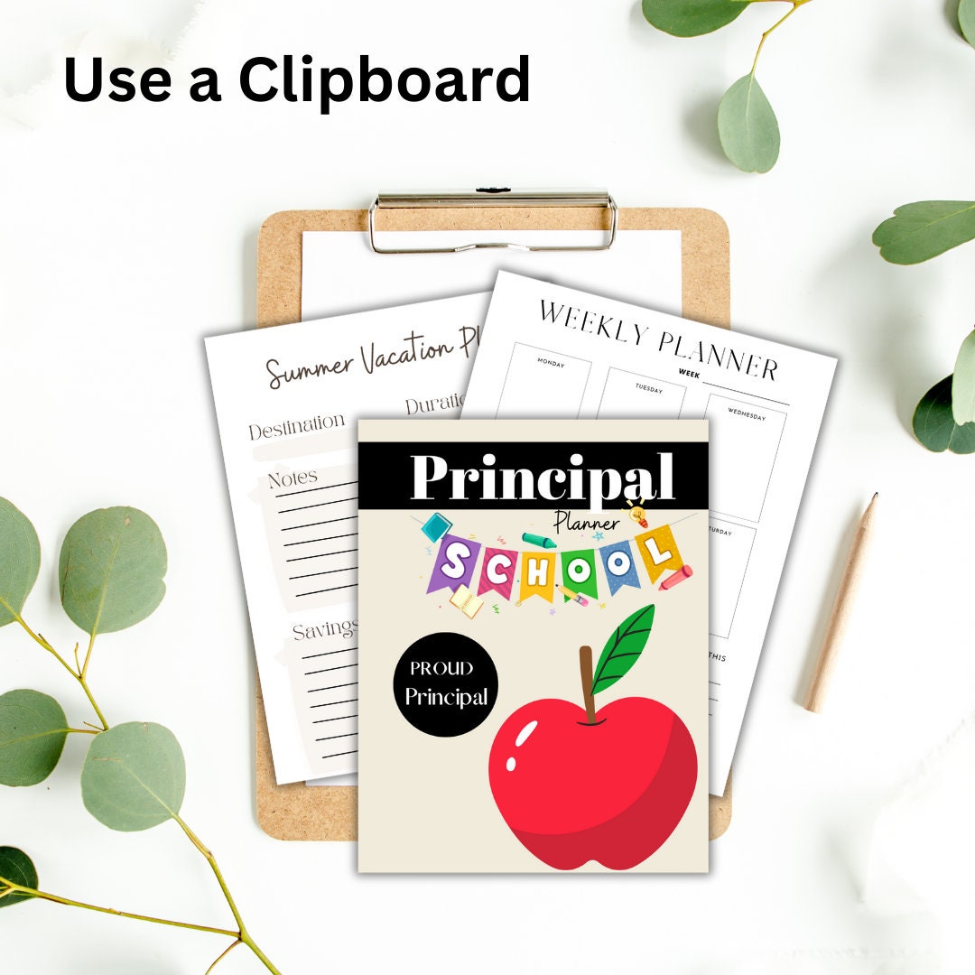 Principal Planner Printable: School Activity Weekly Organizer Pdf ...
