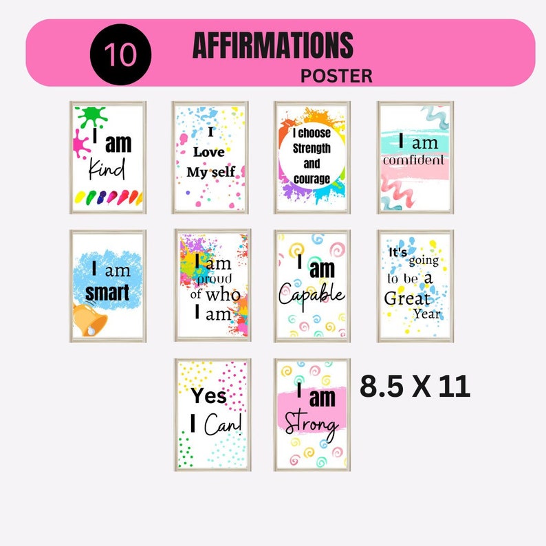 Affirmations Classroom Poster: Students Wall Decor (digital Download ...