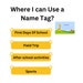 Students Name Tag Printable Downloadable School Activities Name Tag ...