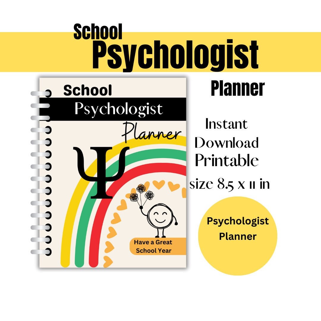 Psychologist Printable Planner Download Weekly Plan to Be Organized ...