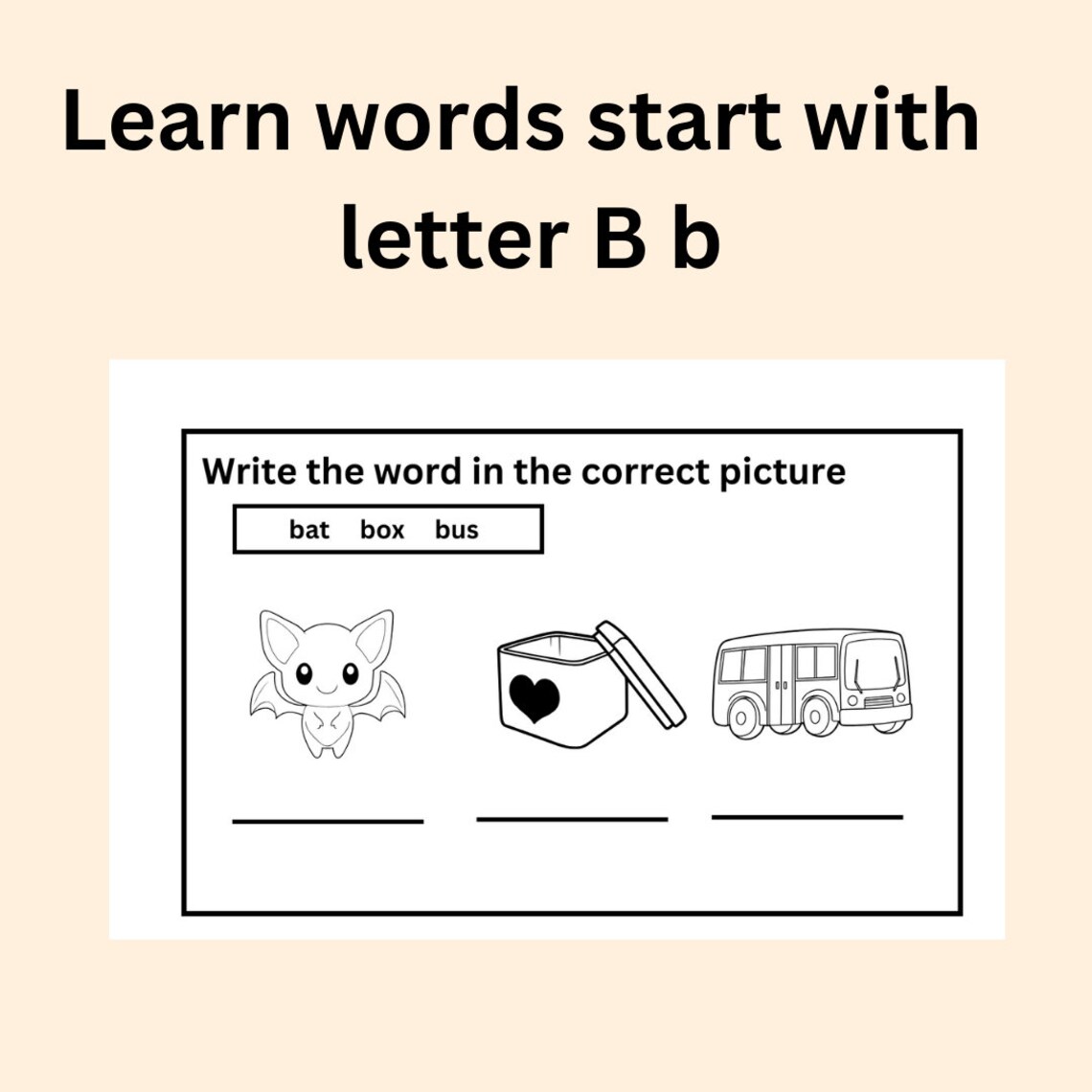 All About Letter B B Printable Book Worksheet Educational Home School ...