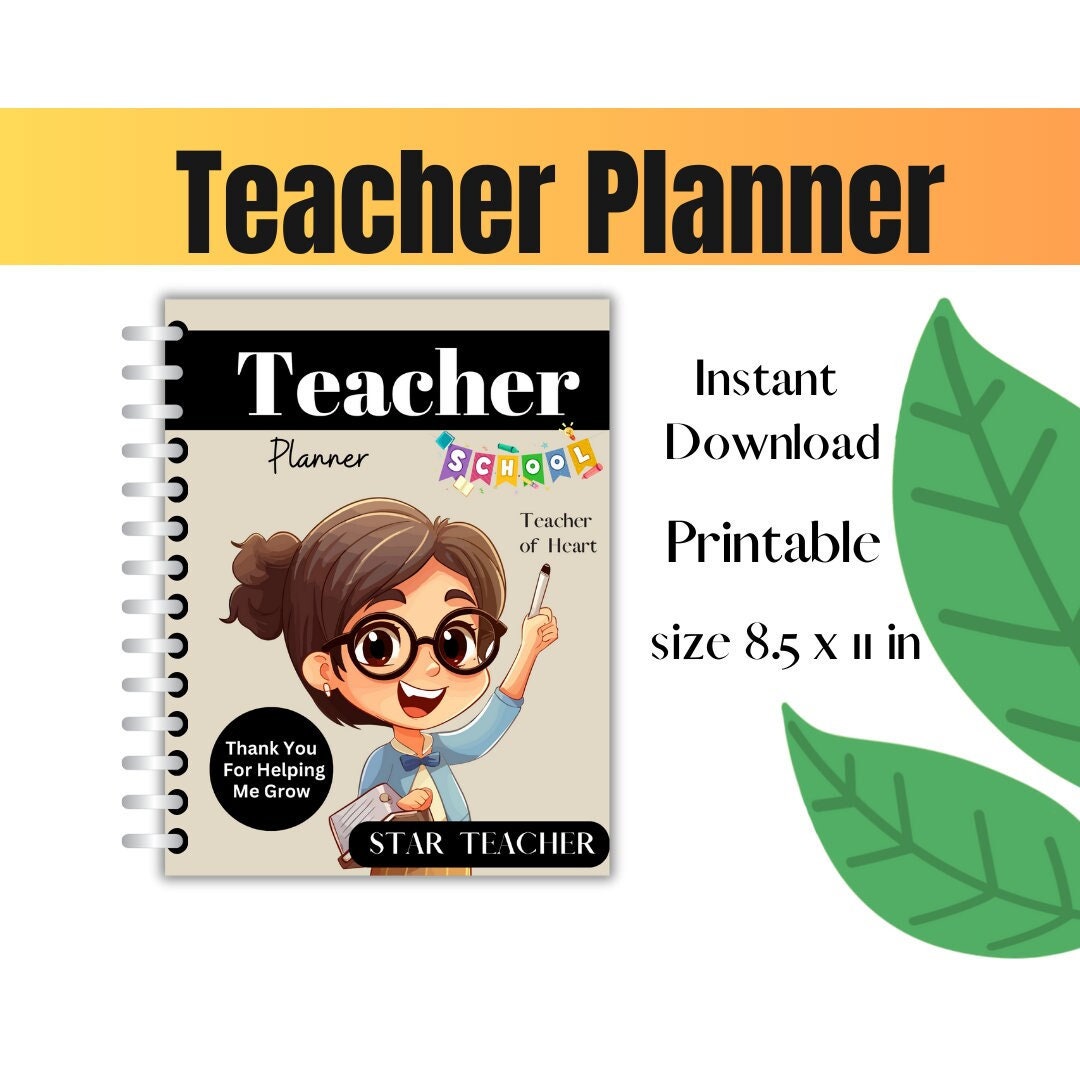 Teacher Planner Printable: Weekly School Activities Plan Digital ...