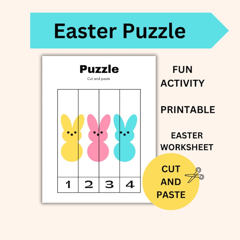 Easter Printable Puzzles: Fun Learning Activities Digital Download ...