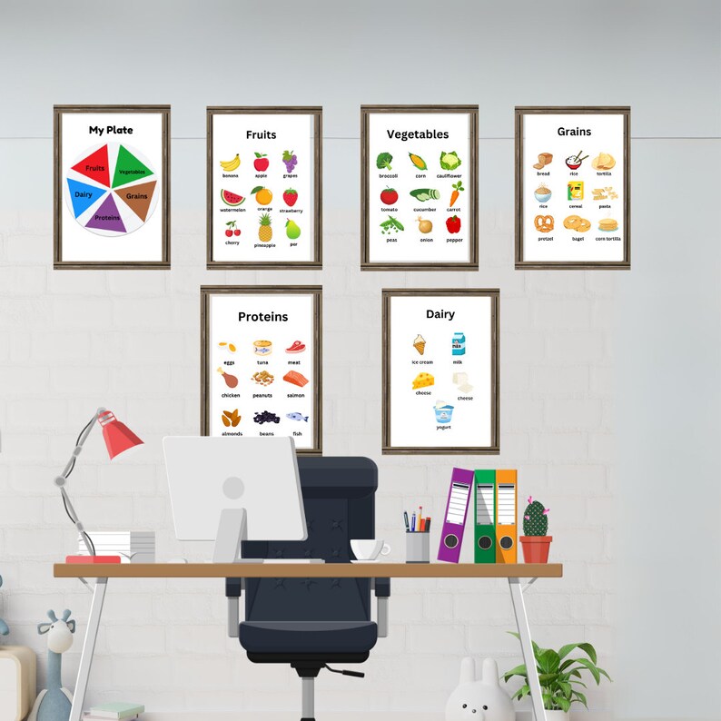Educational Poster My Plate Printable Poster A Decoration Classroom ...