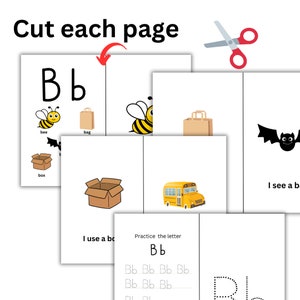 Alphabet Book Printable Download Classroom Letters Book Preschool Early ...