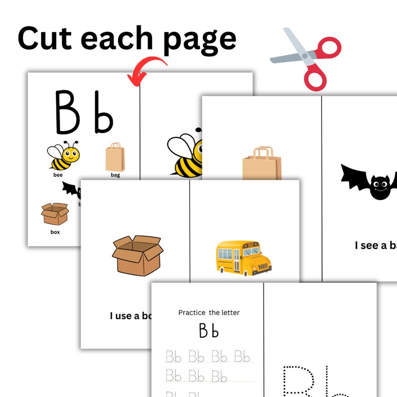 Alphabet Book Printable Download Classroom Letters Book Preschool Early ...