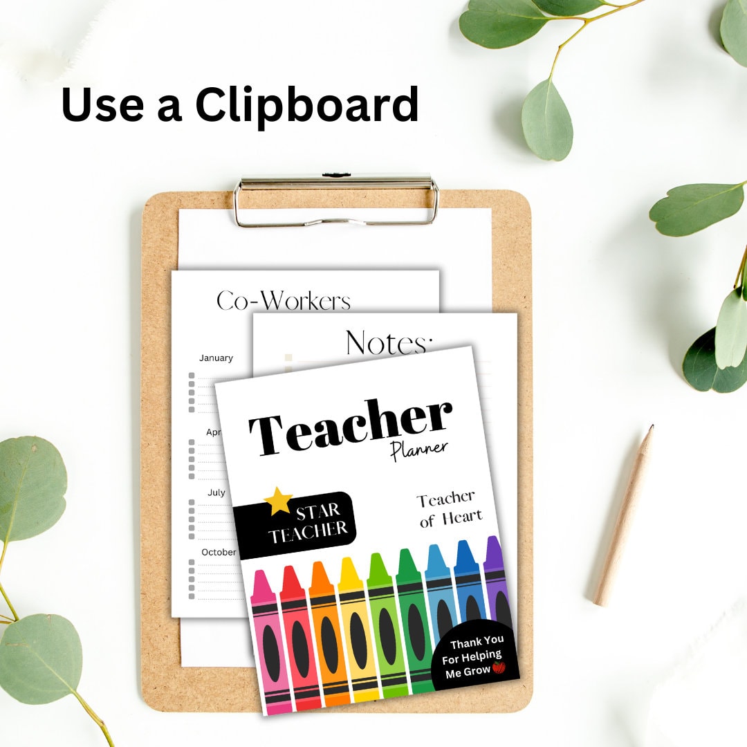 Printable Planner Teacher Downloadable Organized School Activities ...
