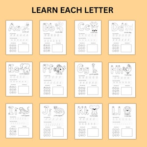 Alphabet Letters A to Z Printable and Downloadable, Learn, Write, Trace ...