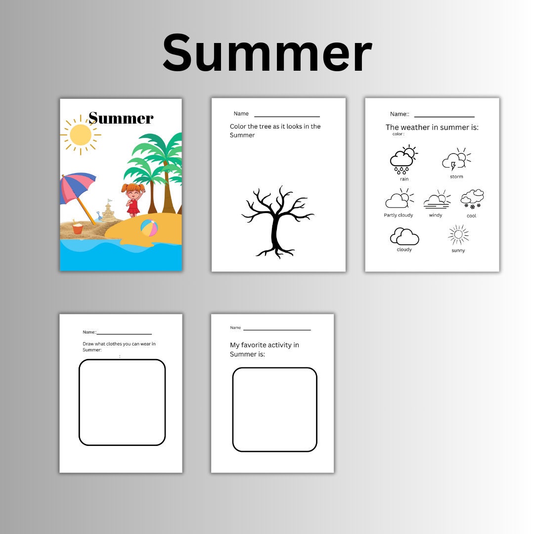 The 4 Seasons of the Year Printable Worksheet, Downloadable, Spring ...