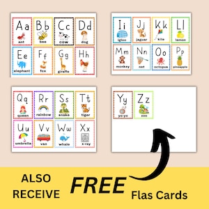 Alphabet Book Printable: Early Learning, Letters & Tracing Kindergarten ...