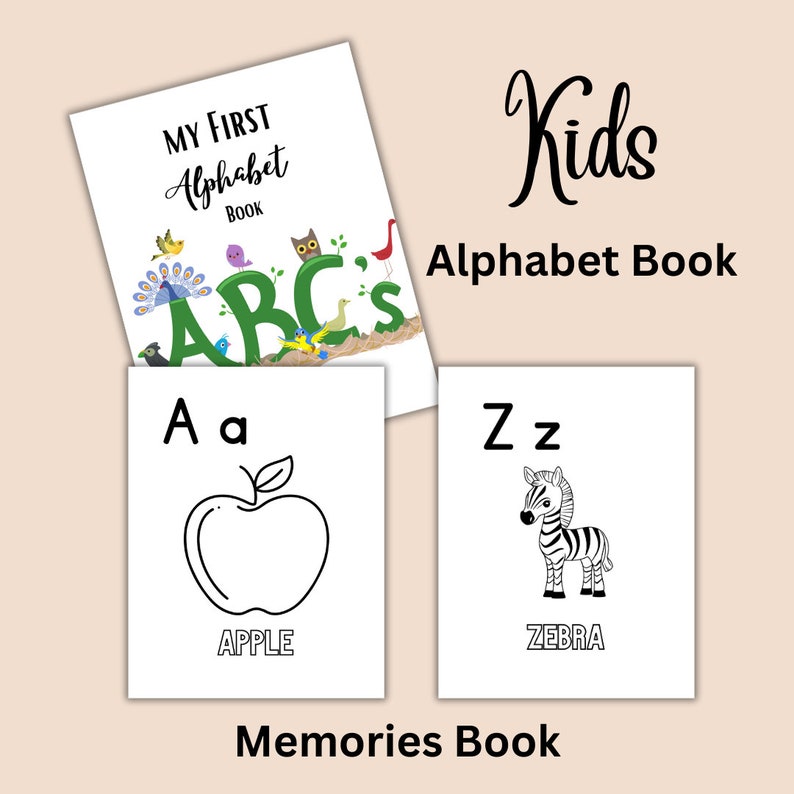My First Alphabet Book Kids Early Learning Download Alphabet Worksheet ...