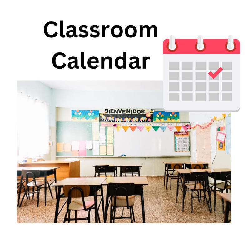 Classroom Calendar Printable: Months of the Year Poster Digital ...