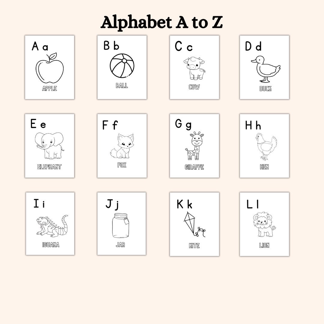 My First Alphabet Book Kids Early Learning Download Alphabet Worksheet ...