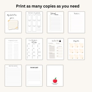 Teacher Printable School Planner Organized School Activities ...