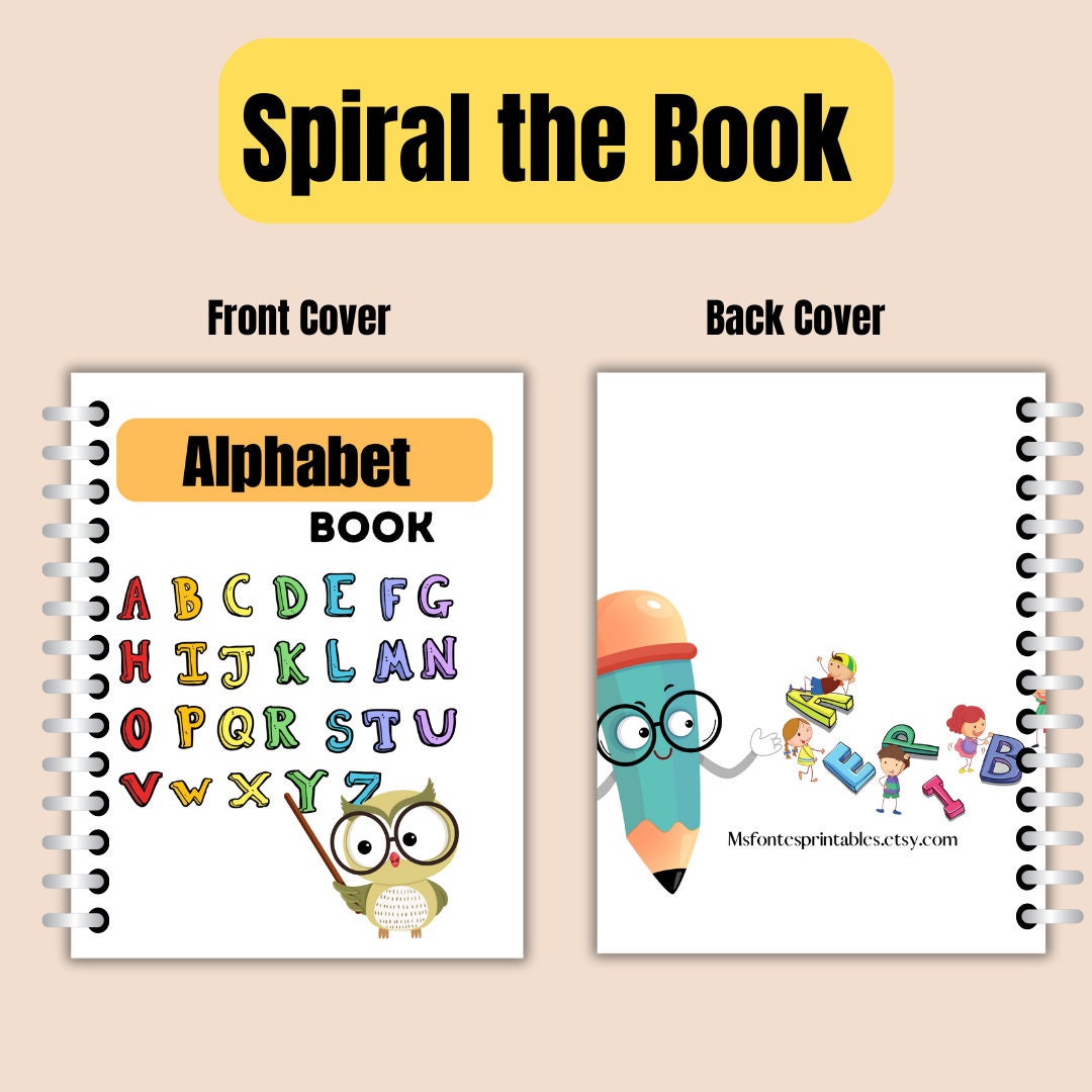 Printable 26 Alphabet Letters Book Early Learning Resources Tracing ...