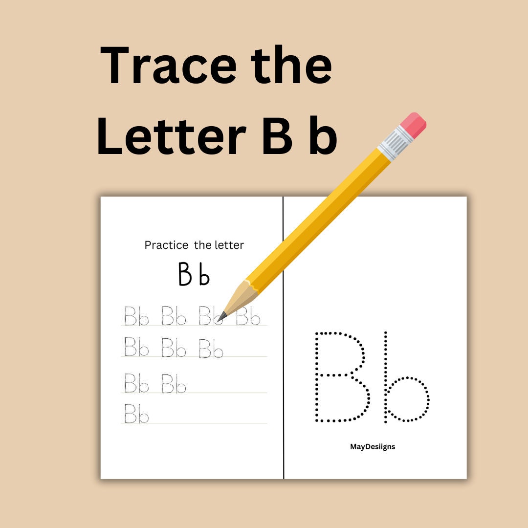 Letter B Alphabet Book: Kindergarten Printable Worksheet (PDF, PNG) - Etsy