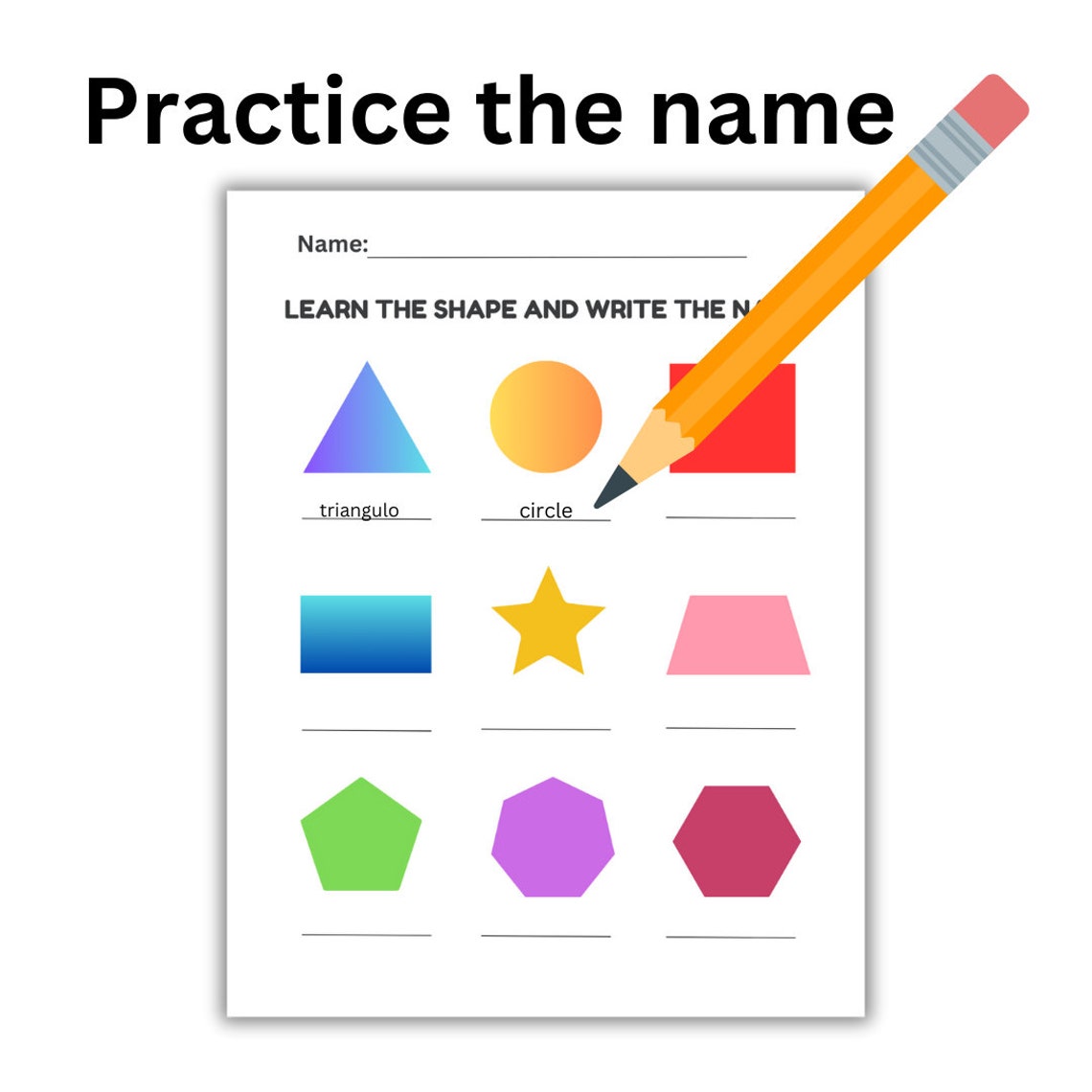 Shapes Worksheet Printable Downloadable, Teachers Material, Preschool ...