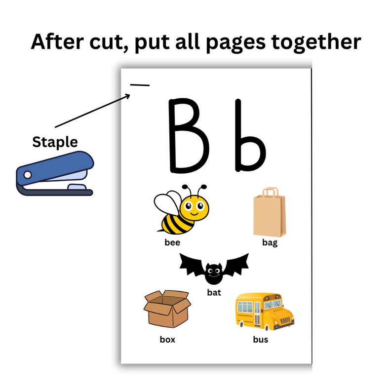 Alphabet Book Printable Download Classroom Letters Book Preschool Early ...