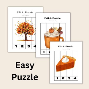 Fall Activity for Kids Printable Homeschool Puzzles Learning ...
