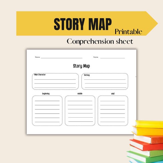 Story Graph Worksheet Story Map Graphic Organizer | High School ELA