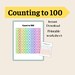 100 Chart Numbers Printable Sheet Learning Counting to 100 Kids Writing ...