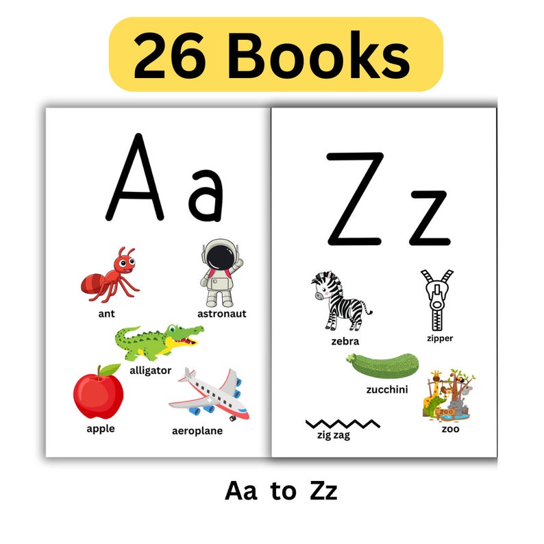 Alphabet Book Printable Download Classroom Letters Book Preschool Early ...