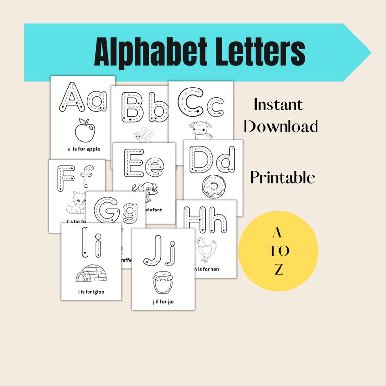 Alphabet Printable Letters Worksheet Trace, Color and Read Small ...