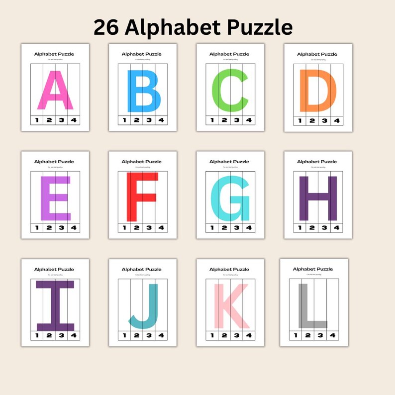 Alphabet Puzzle Worksheet: ABC Printable for Preschool Letters ...