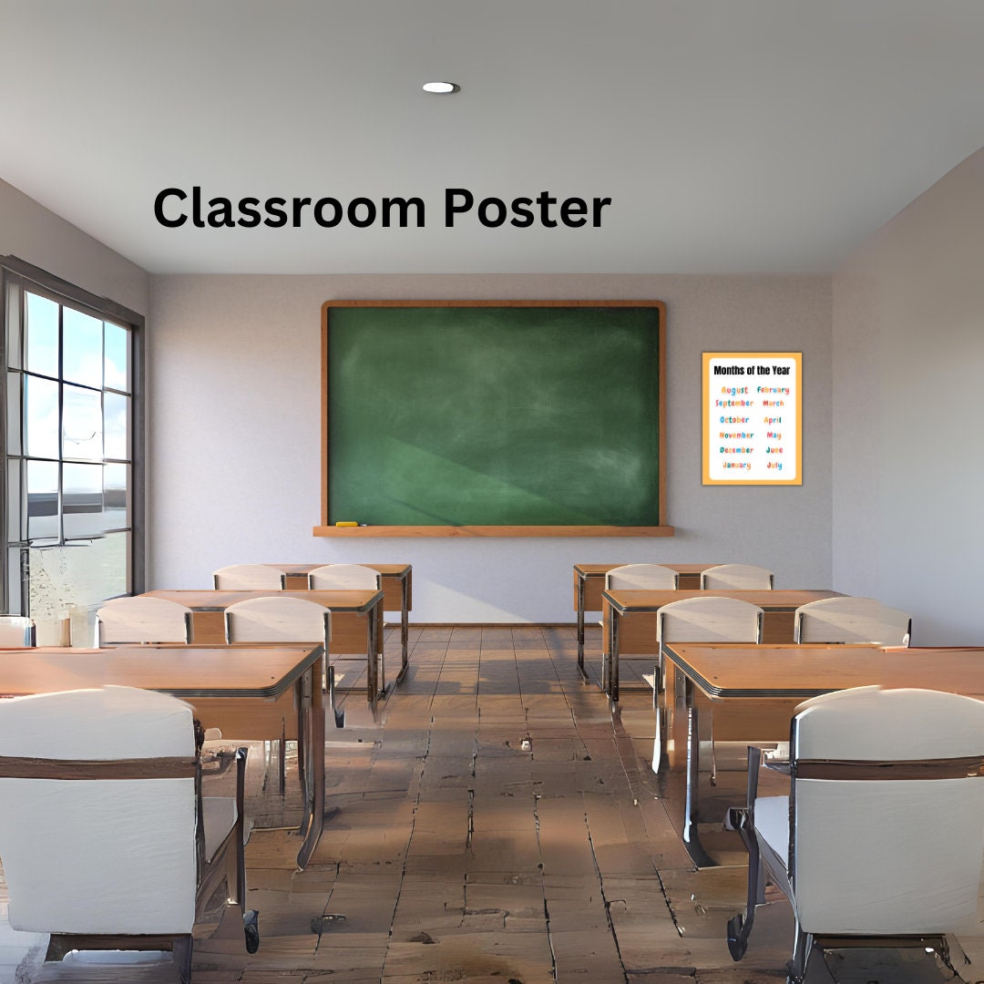 Months of the Year Printable School Poster Students Learning ...