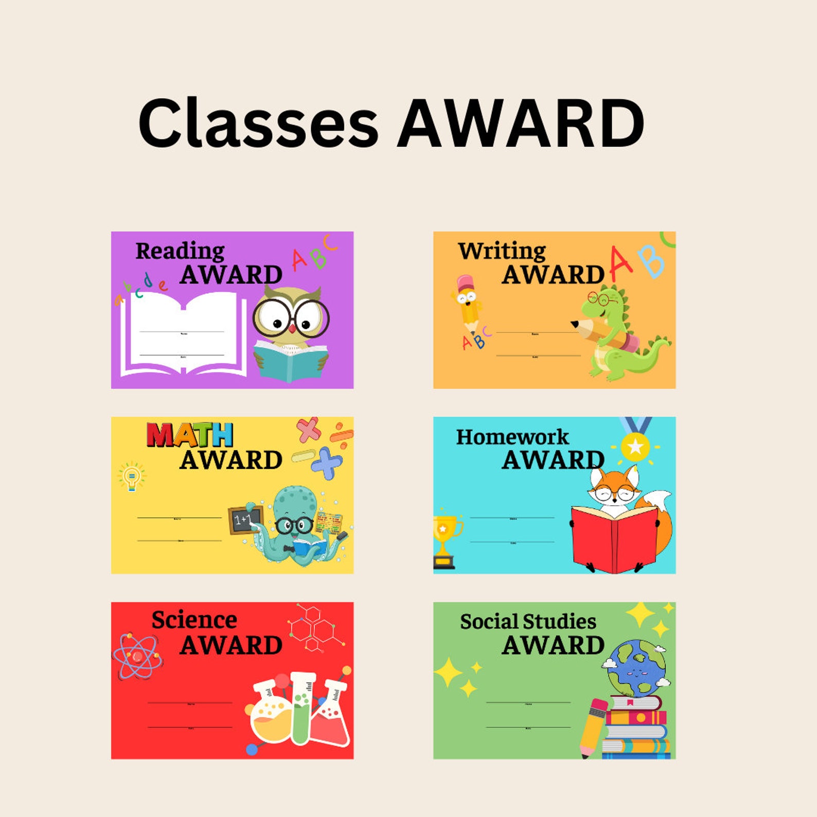 Awards Students Certificate Printable Download Awards for Classes ...