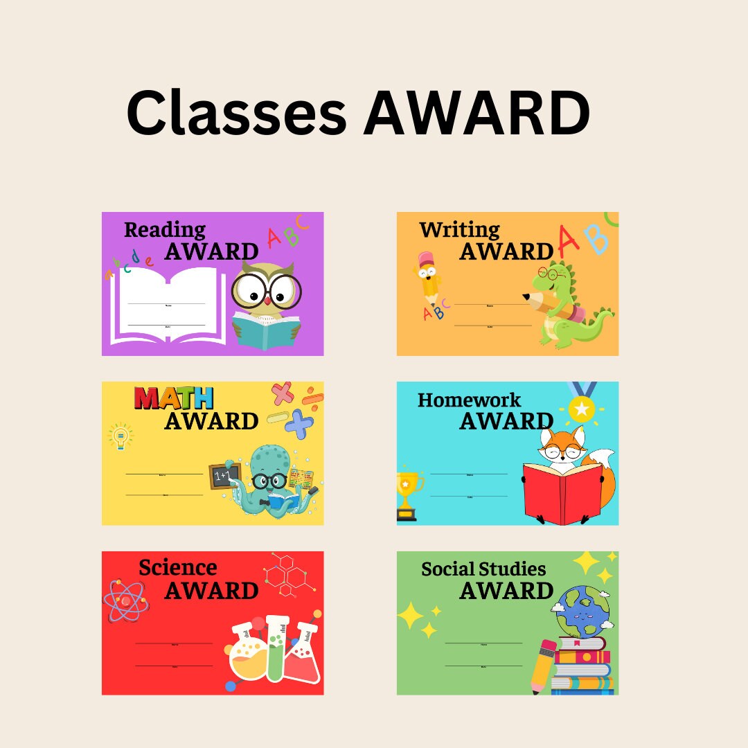Awards Students Certificate Printable Download Awards for Classes ...
