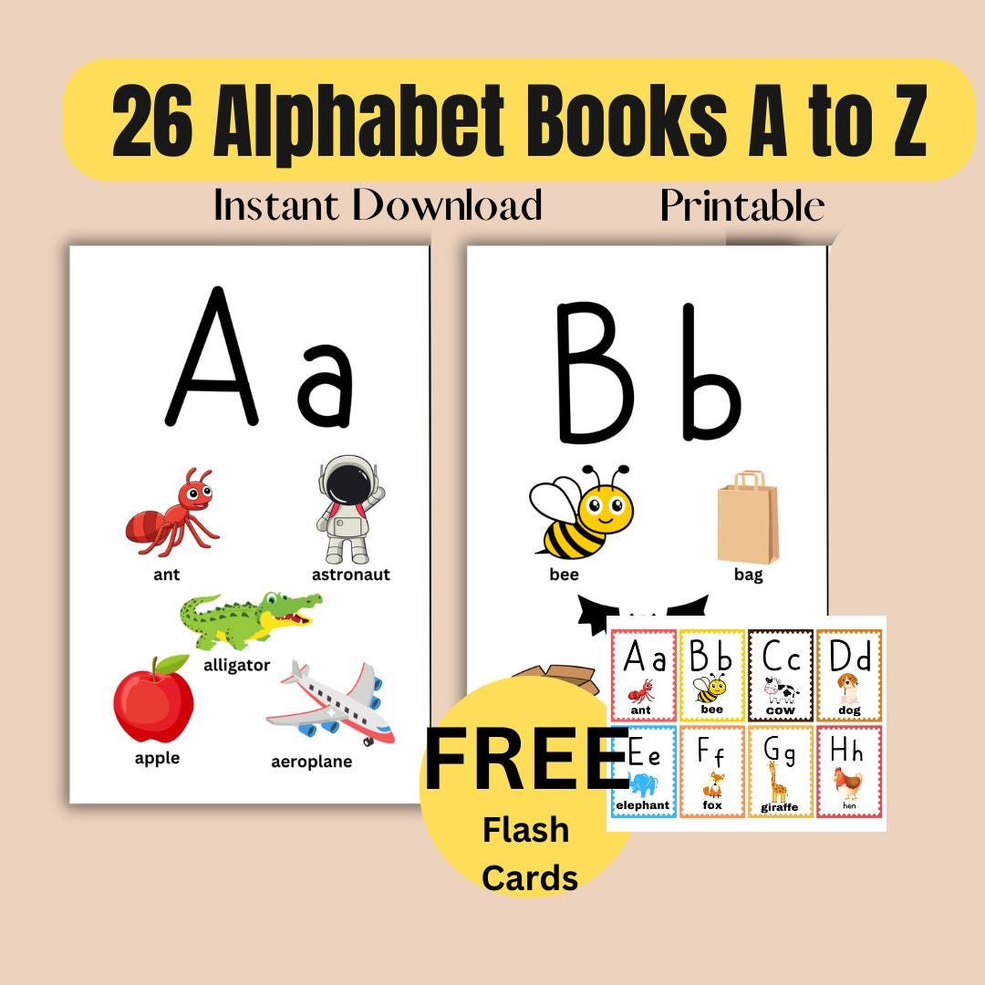 Alphabet Learning Books: A-Z Phonics Activities for Kindergarten ...