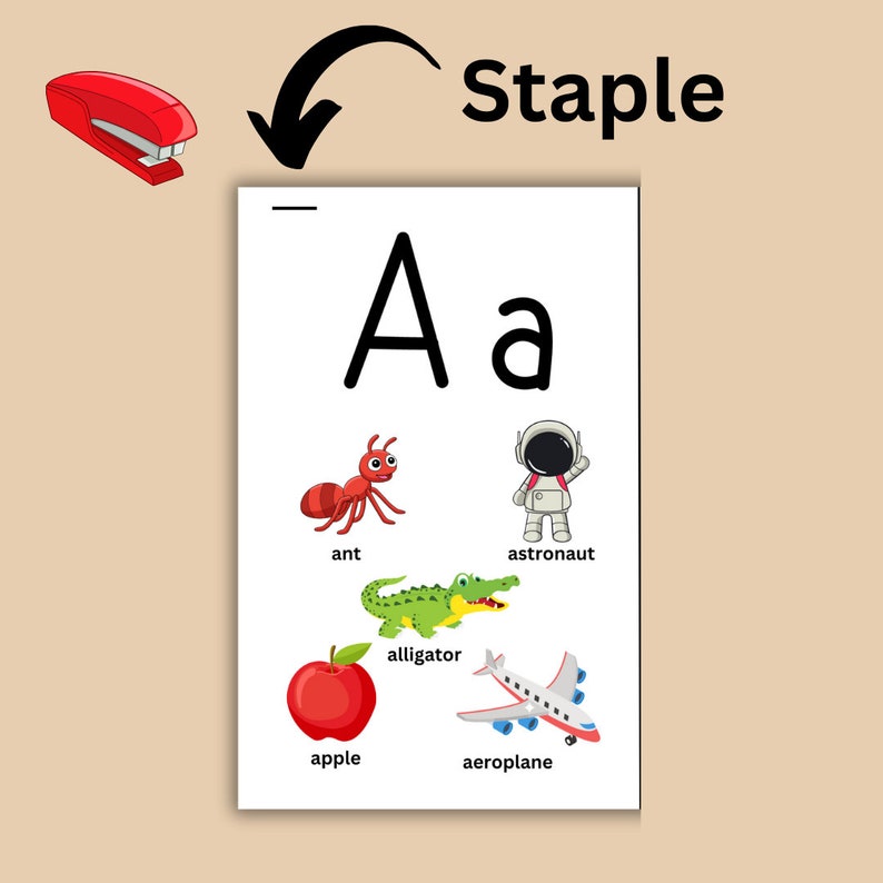 Letter Aa Printable Educational Book Kindergarten Print Letter ...
