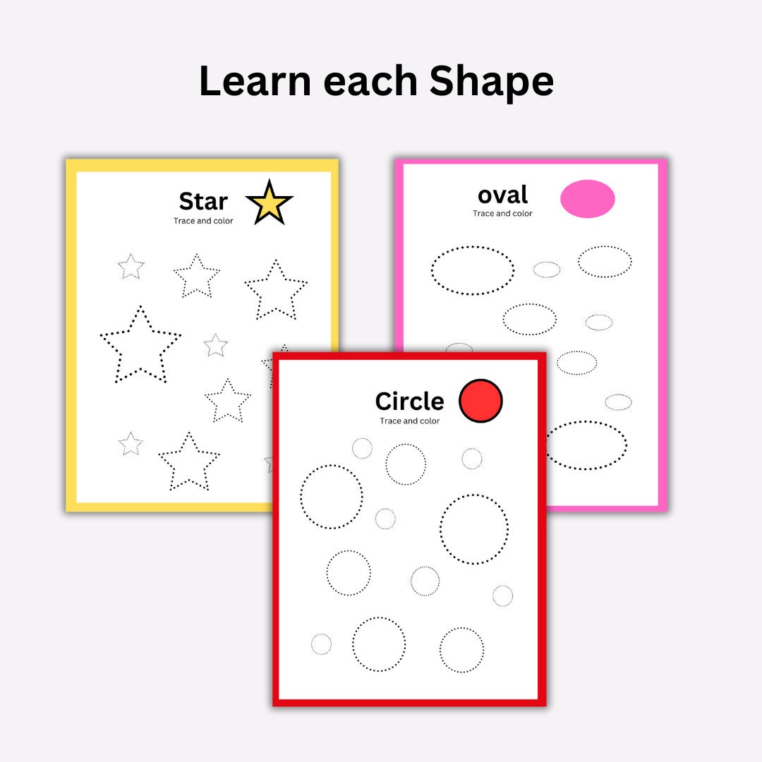 Shapes Printable Worksheet Tracing Shapes and Coloring Print Shapes ...