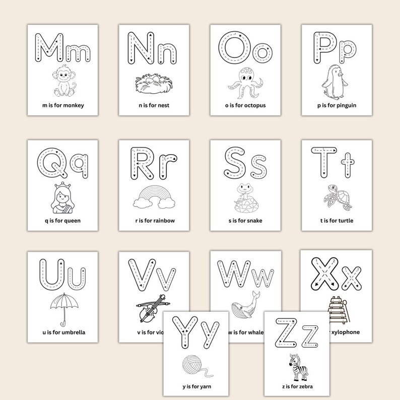 Alphabet Printable Letters Worksheet Trace, Color and Read Small ...