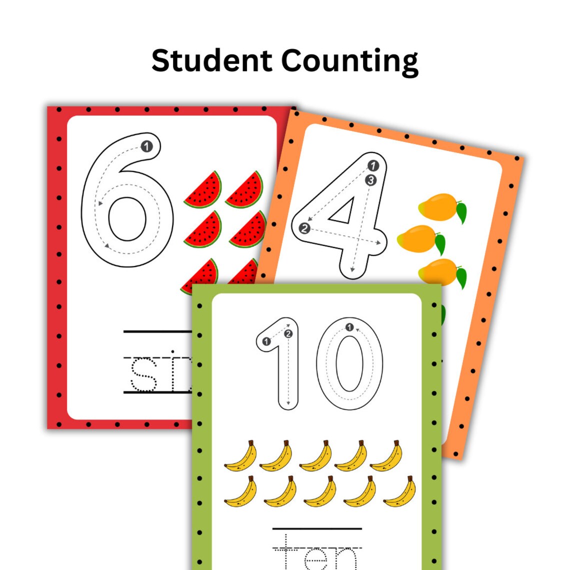 Numbers 1 to 10 Printable Worksheet Students Learning Educational ...