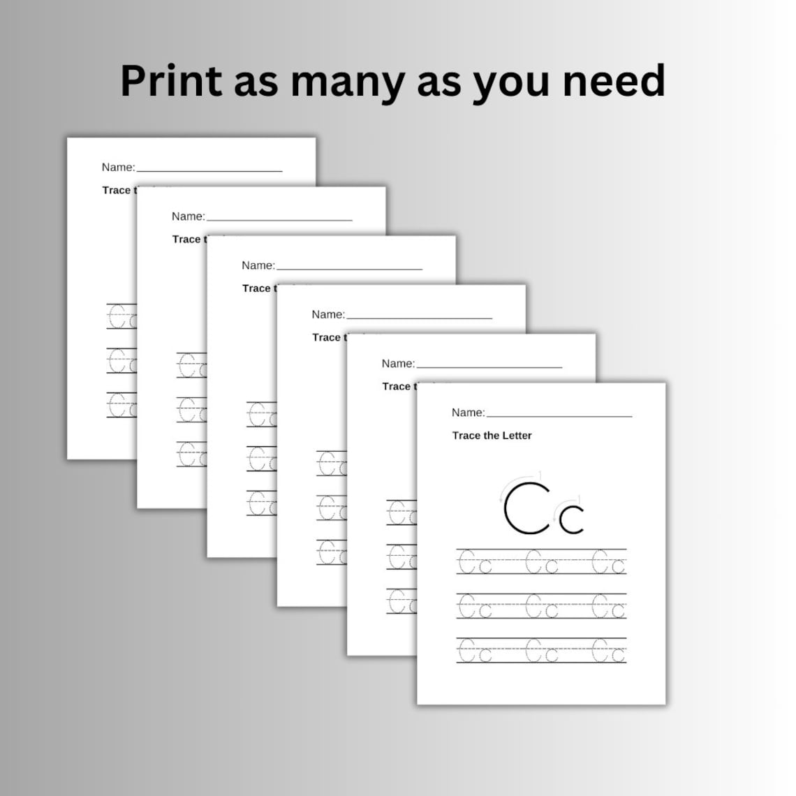 Alphabet Letters A to Z Printable and Downloadable Learn Write Trace ...