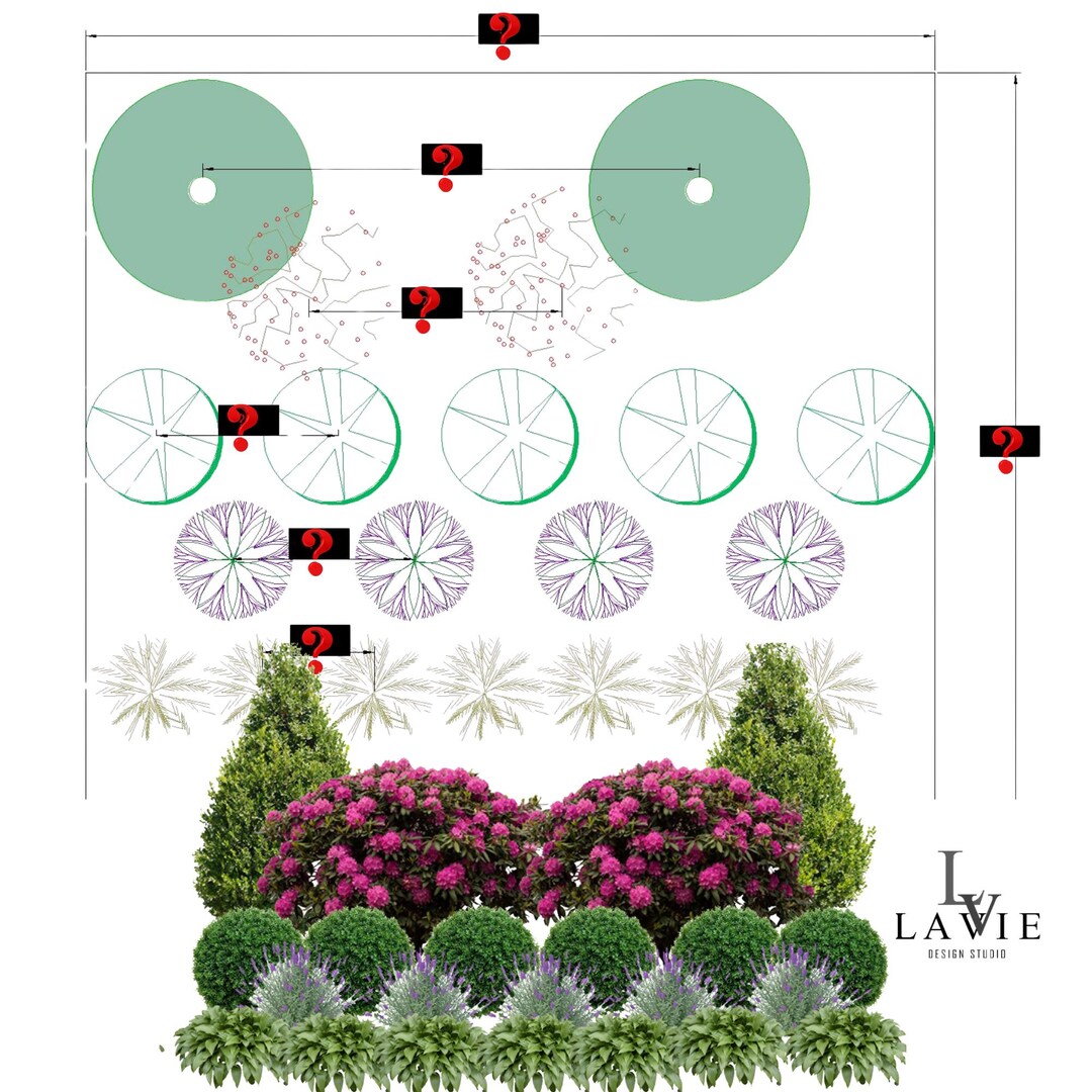 Premade Landscape Design, Garden Bed Idea Zone 5-8 (digital Download ...